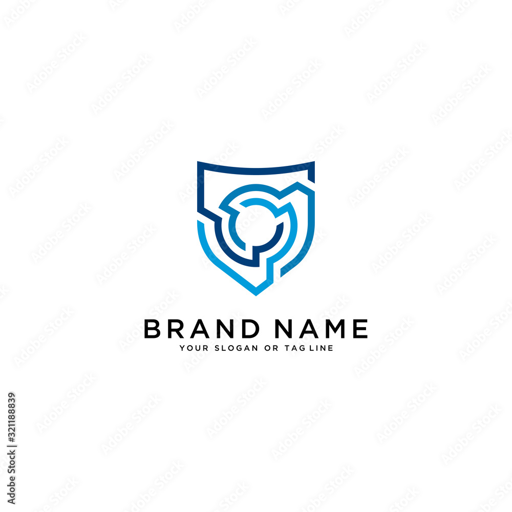 logo security tech vector Stock Vector | Adobe Stock