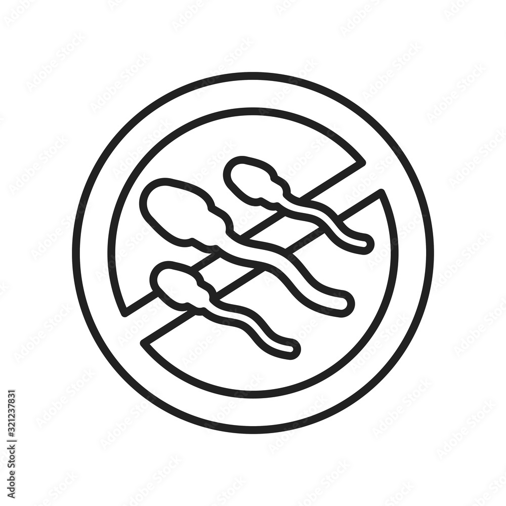 Infertility male black line icon. Azoospermia concept. Men's health ...