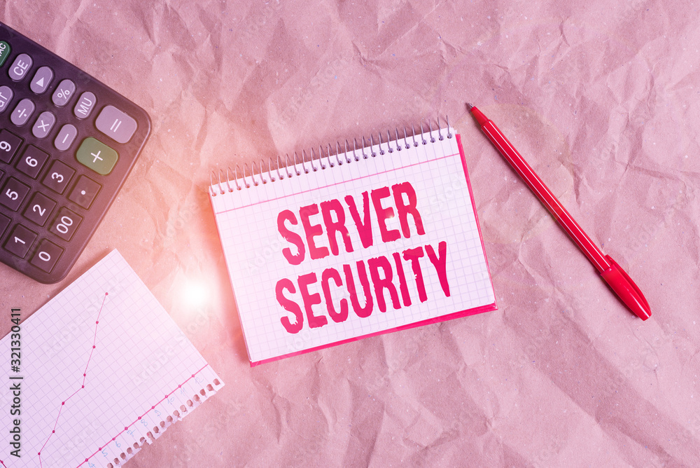 Handwriting text writing Server Security. Conceptual photo web server ...