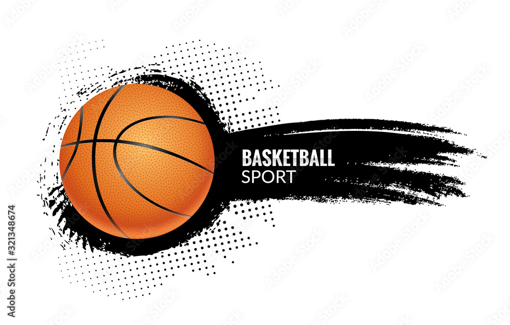 Basketball poster sport flyer. Vector basketball tournament league ...