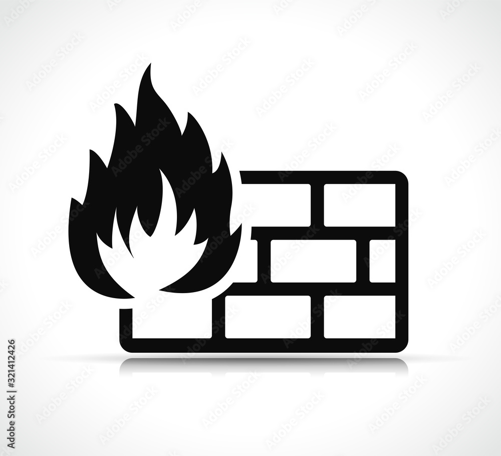 Vector illustration of firewall icon Stock Vector | Adobe Stock