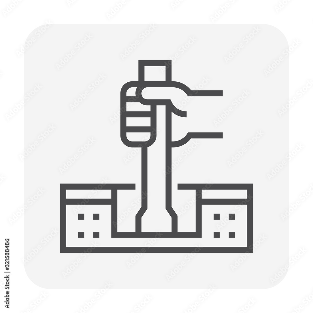 Vector de Stock Field density test for laboratory by sand cone method ...