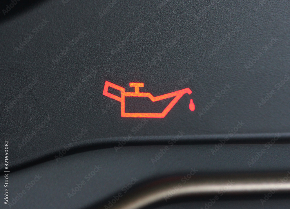 Vehicle oil warning light Stock Photo | Adobe Stock