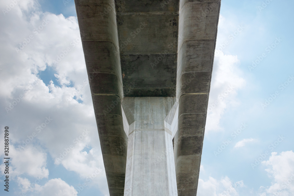Foto de Stock Prefabricated concrete of bridge - Built the structure of ...