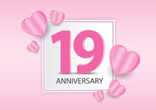 Flowery Purple Number 19 Free Stock Photo - Public Domain Pictures