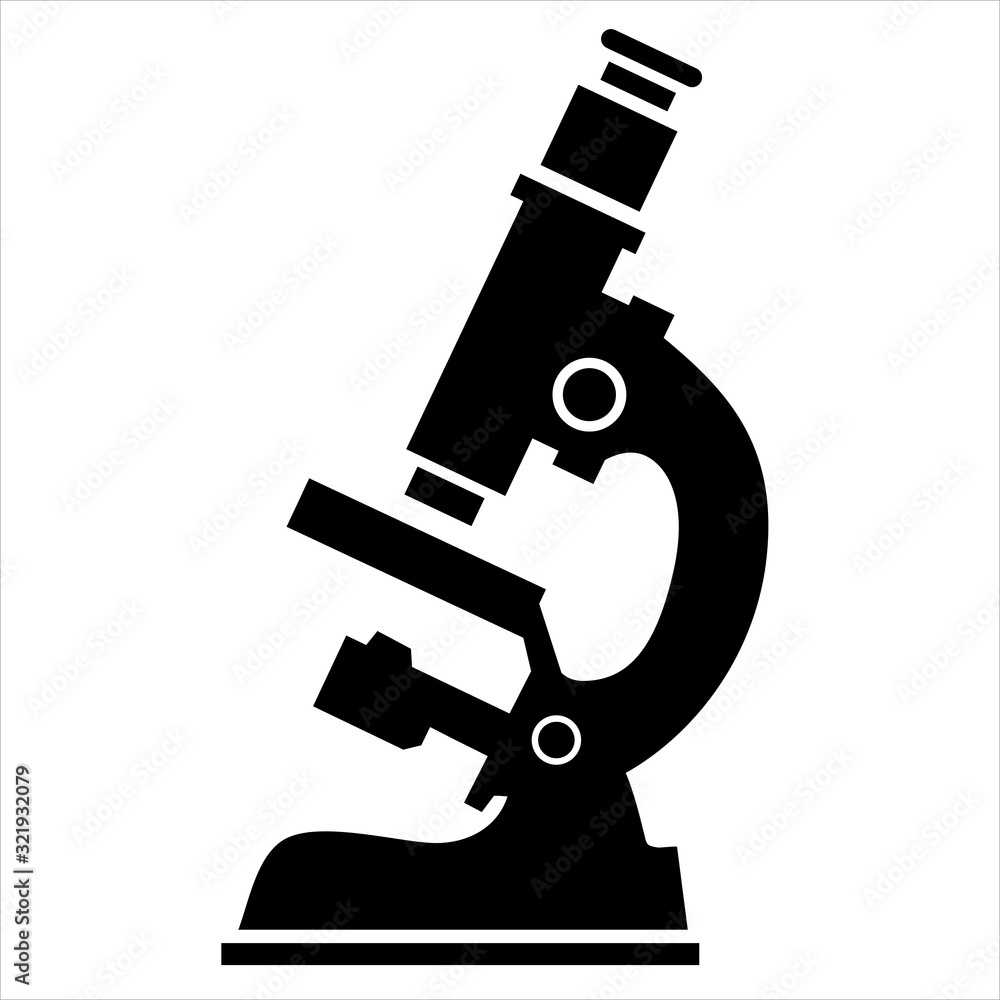 Microscope Vector Icon Illustration Symbol Stock Vector Adobe Stock