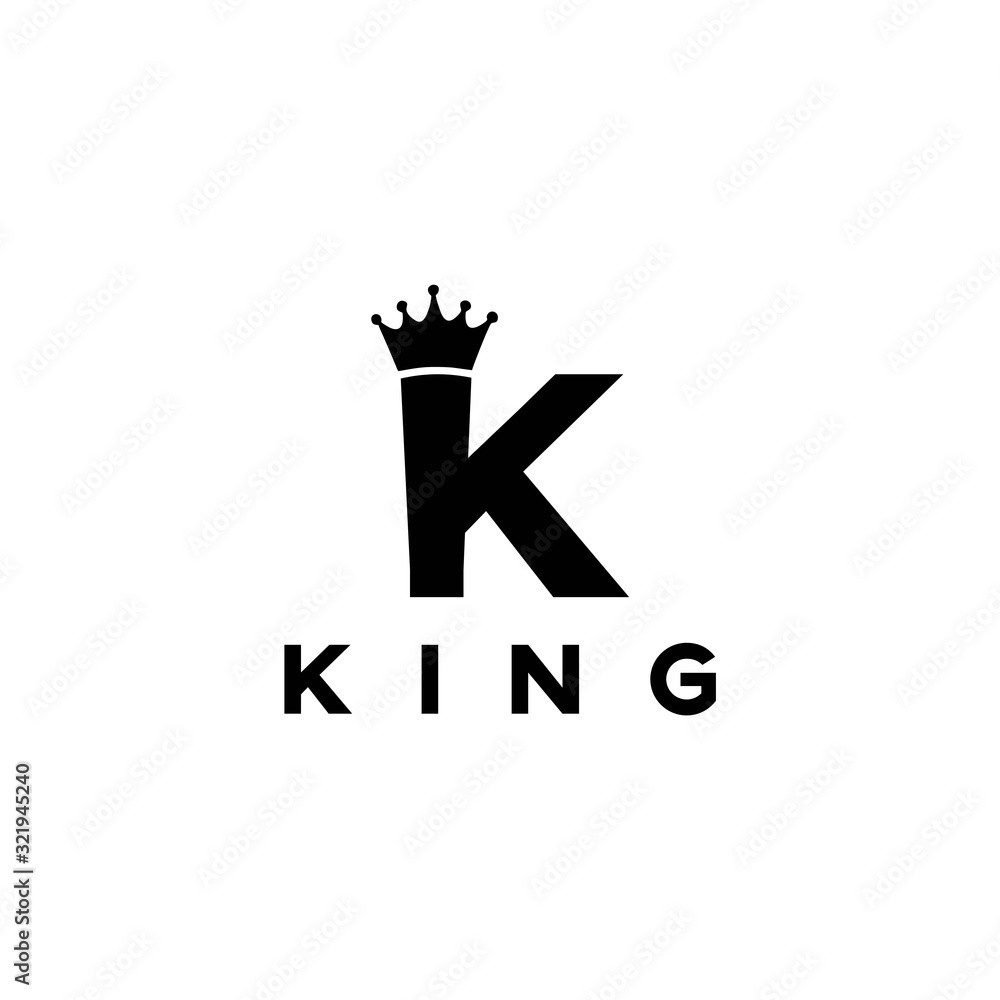 K King Logo Minimalist and Templates Vector Stock Vector | Adobe Stock