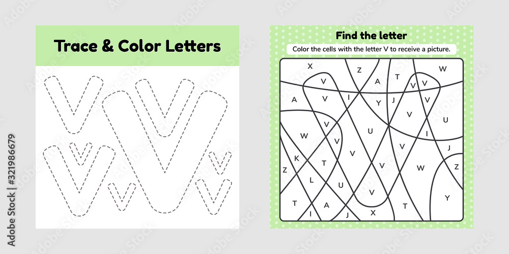 Coloring book letter for kids. Worksheet for preschool, kindergarten ...