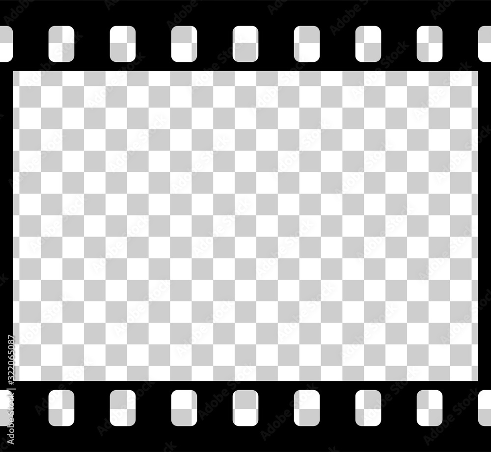 Black and white camera film template. Vector illustration. Stock Vector ...