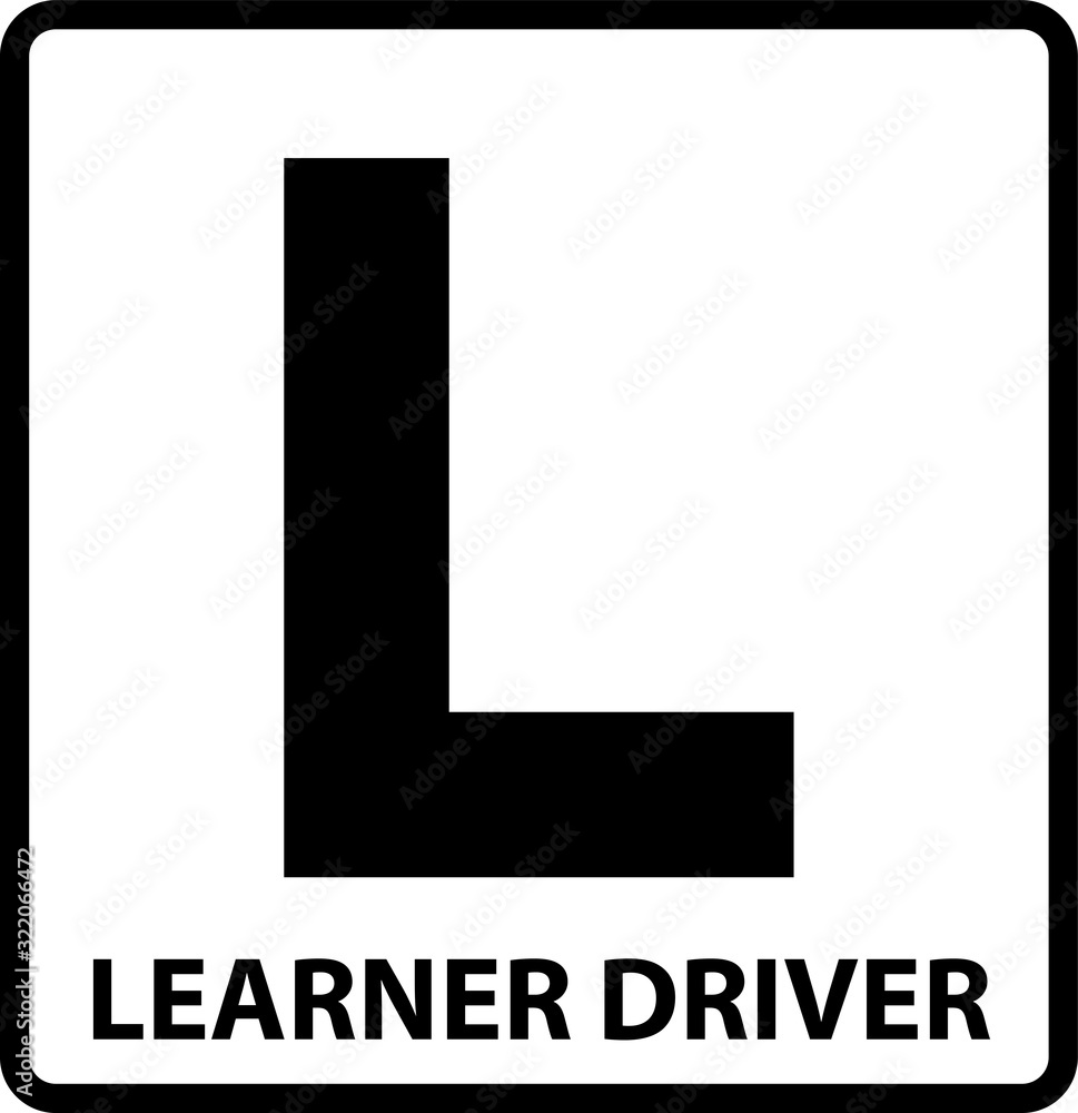 learner driver car icon Stock Vector | Adobe Stock