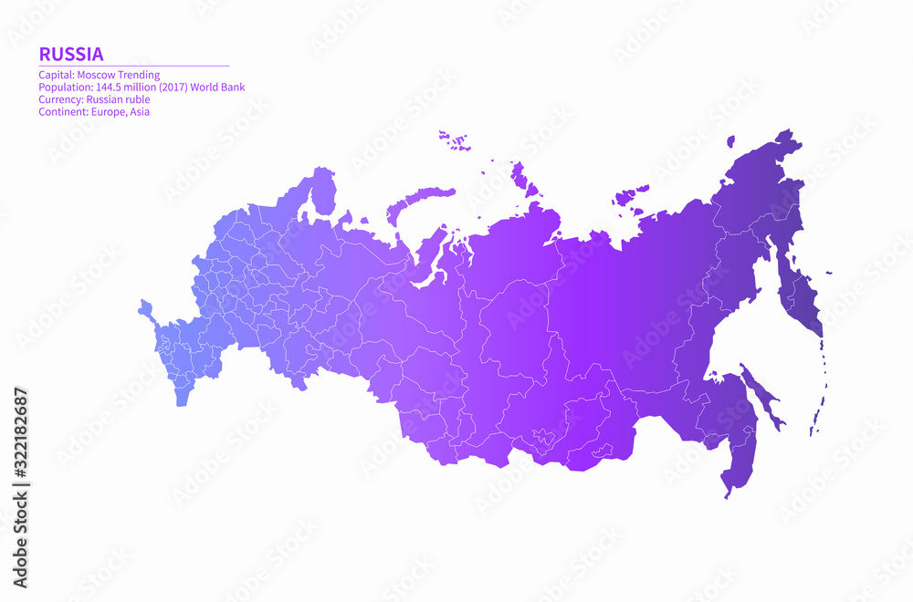 russia map. vector of siberian train railway map. russian railway ...