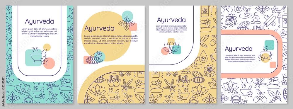 Ayurveda brochure template. Ayurvedic medicine flyer, booklet, leaflet ...