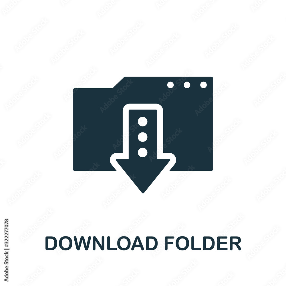 Download Folder icon. Simple element from data organization collection ... Download Folder icon. Simple element from data organization collection ...