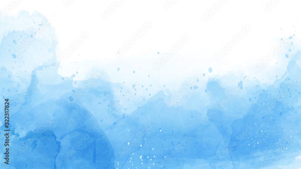 Abstract of blue watercolor background Stock Vector | Adobe Stock