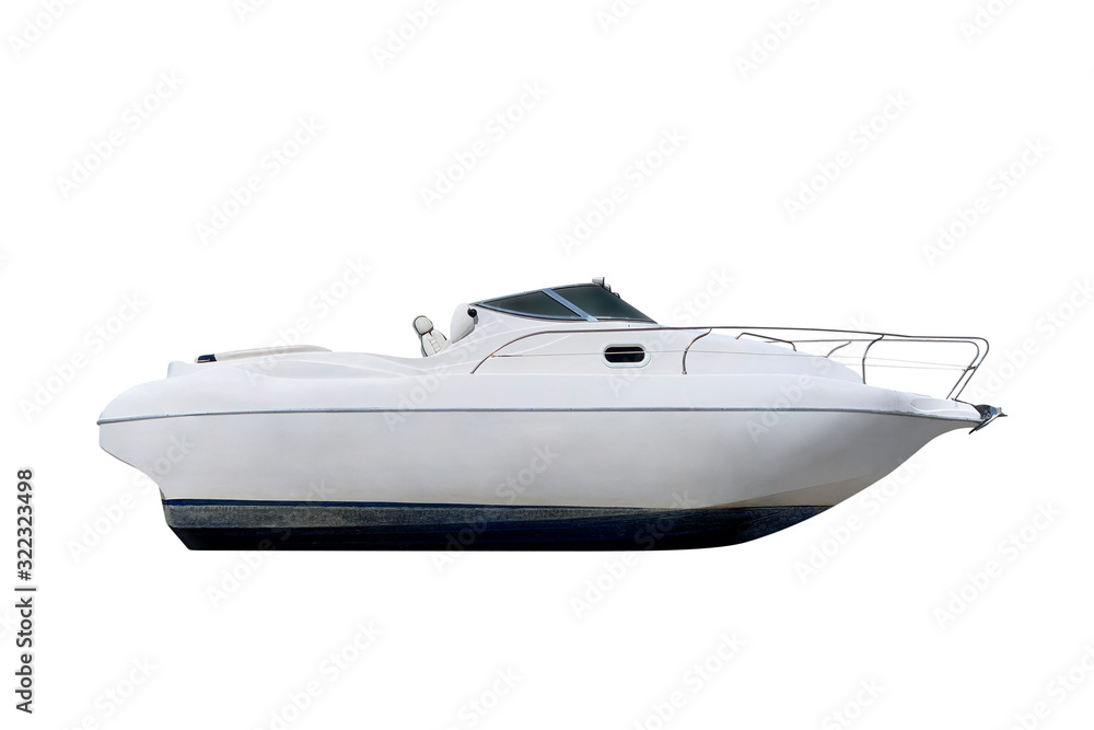 motor boat isolated on a white background Stock Photo | Adobe Stock