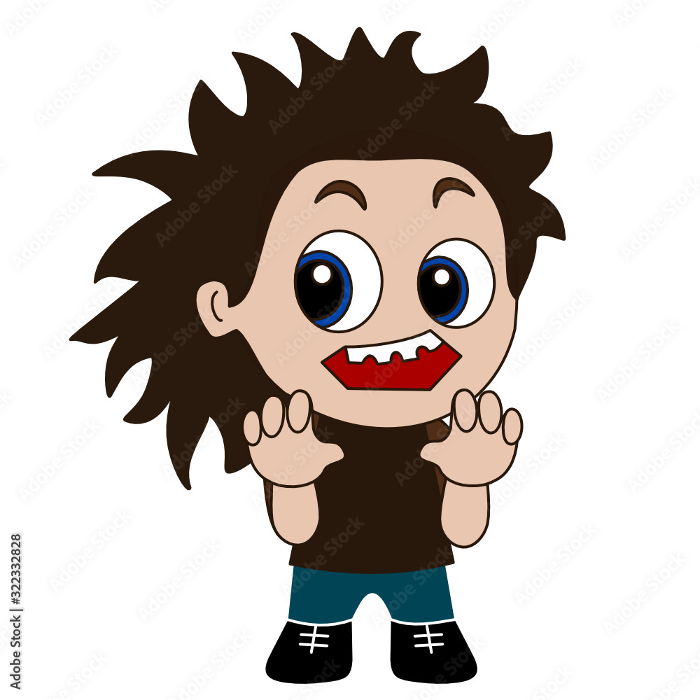 emoji with un dead ghoul boy from zombie horror movie with rotten teeth ...