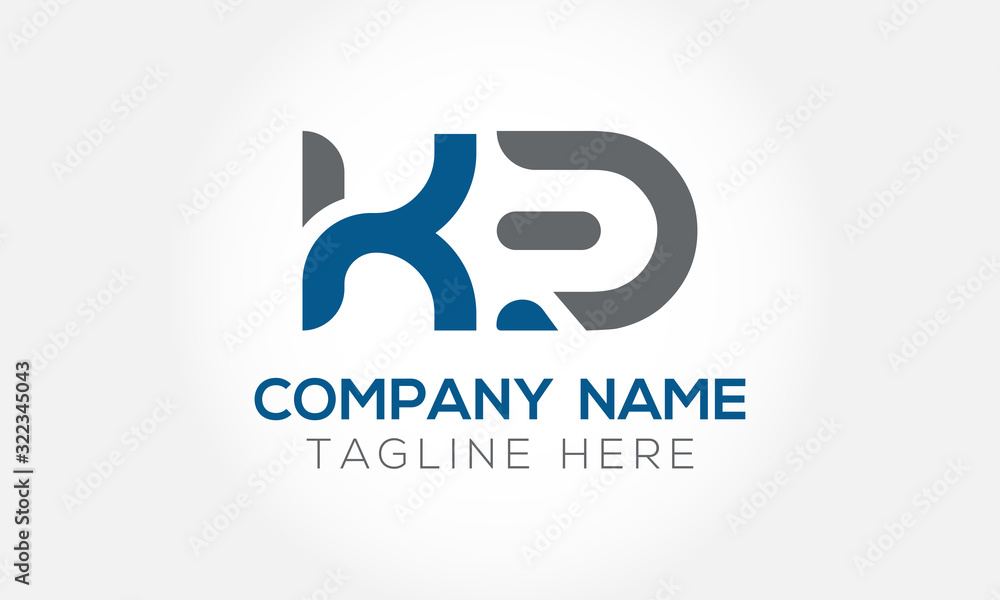 Initial Linked Letter KB Logo Design vector Template. Creative Abstract ...