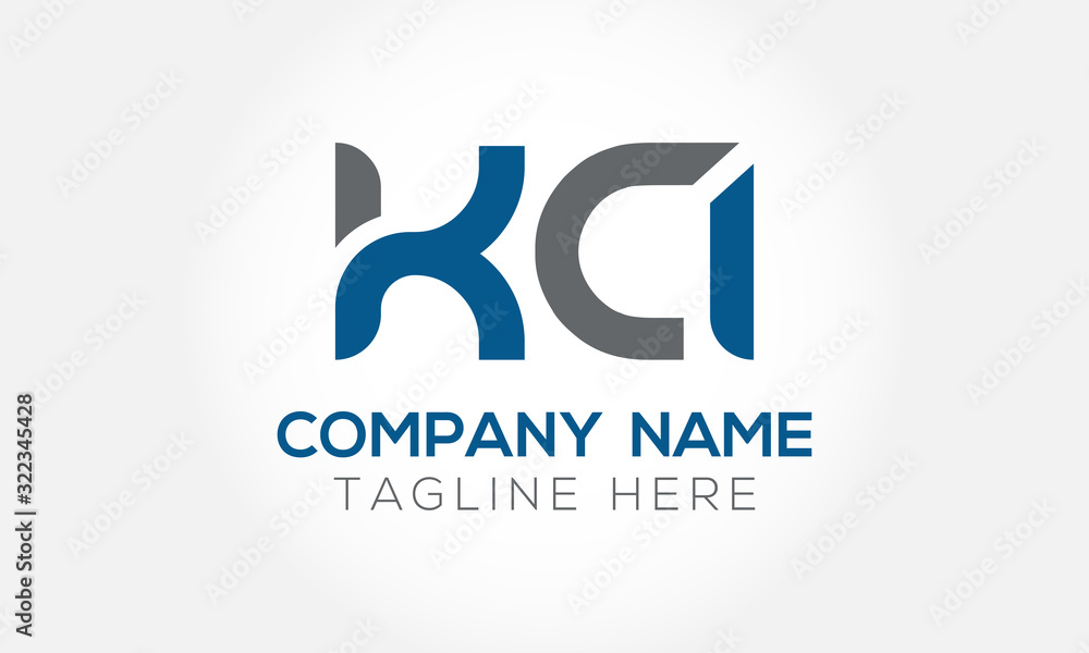 Initial Linked Letter KA Logo Design vector Template. Creative Abstract ...