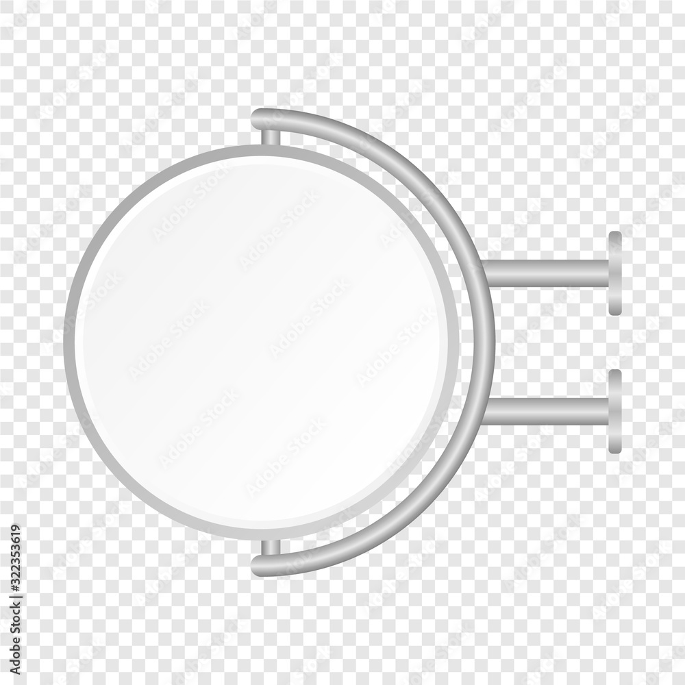 Blank signboard mockup. Outdoor signage vector. Mockup vector isolated ...
