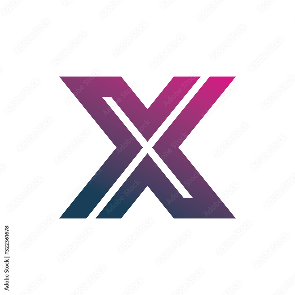 color line letter x logo design Stock Vector | Adobe Stock