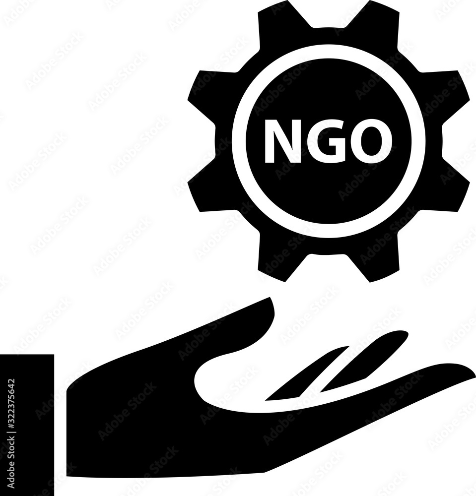 NGO icon, vector line illustration Stock Vector | Adobe Stock