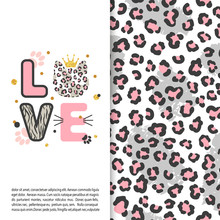 Leopard Print LOVE Poster Free Stock Photo - Public Domain Pictures