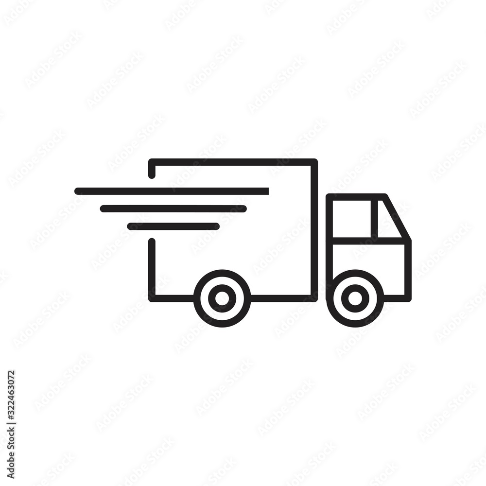 Fast time delivery Icon template black color editable. Fast time ...