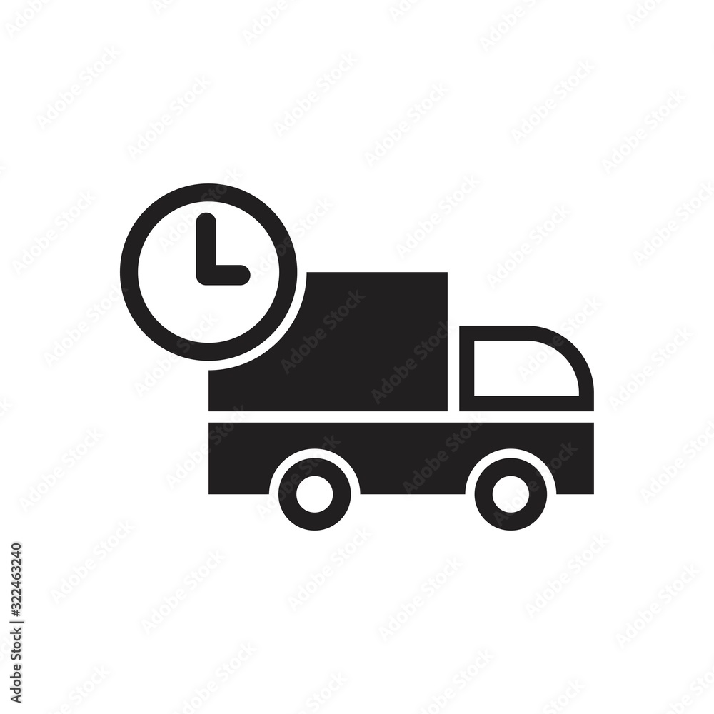 Fast time delivery Icon template black color editable. Fast time ...