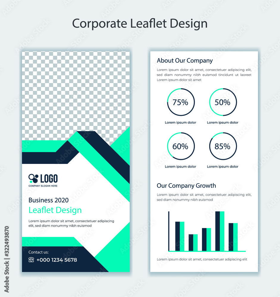 Infographic 2020 leaflet design Stock Vector | Adobe Stock