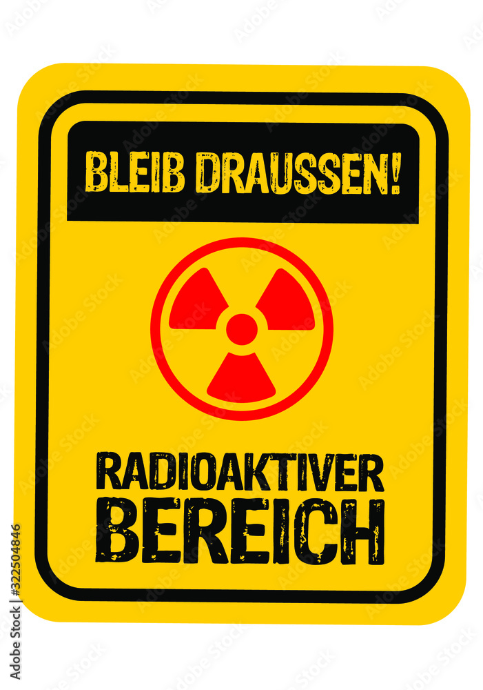 Caution warning in German, beware sign board. Exclamation marks Stock ...