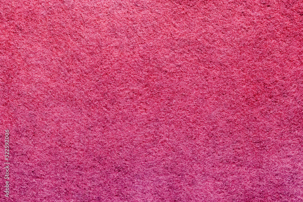 Red felt soft rough textile material background texture close up ...