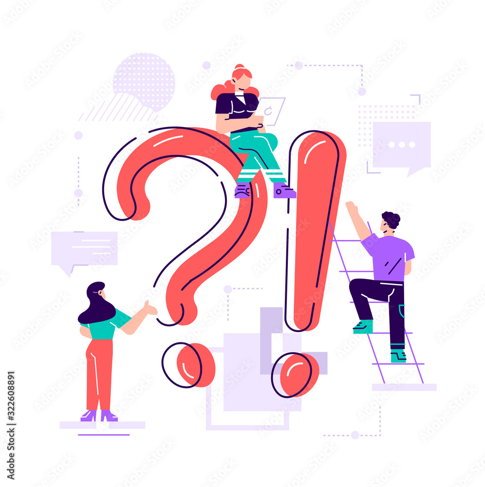 Giant question mark and interrogation point Stock Vector | Adobe Stock