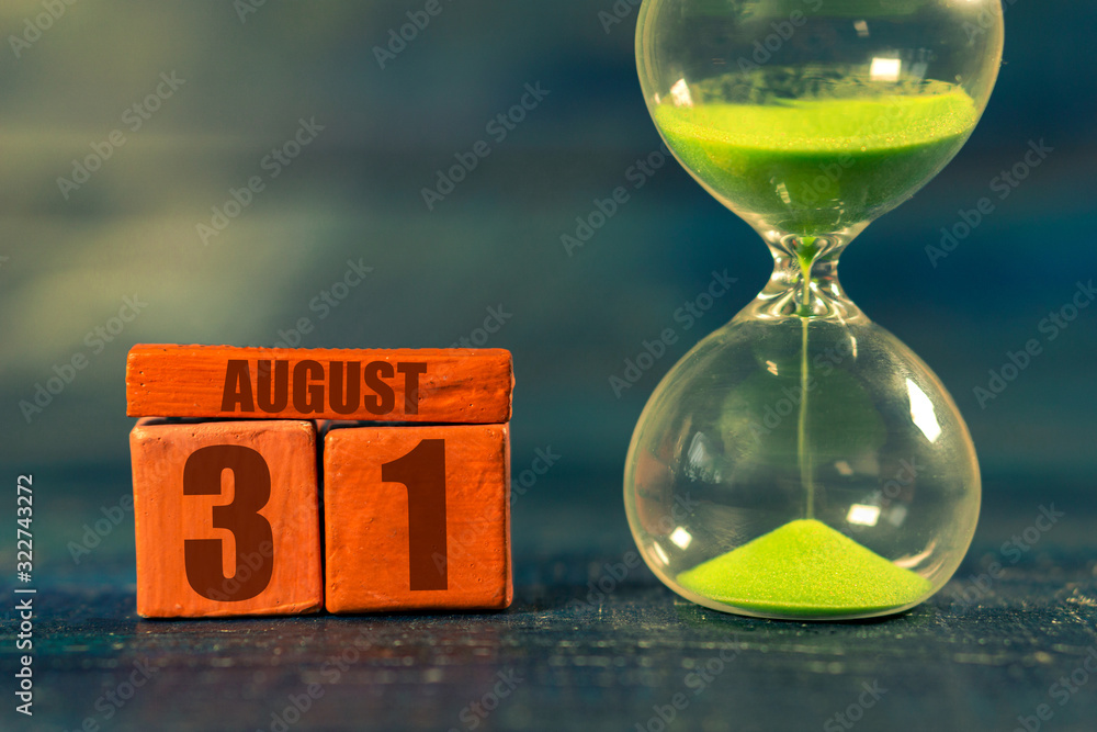 august 31st. Day 31of month,Handmade wood cube with date month and day ...