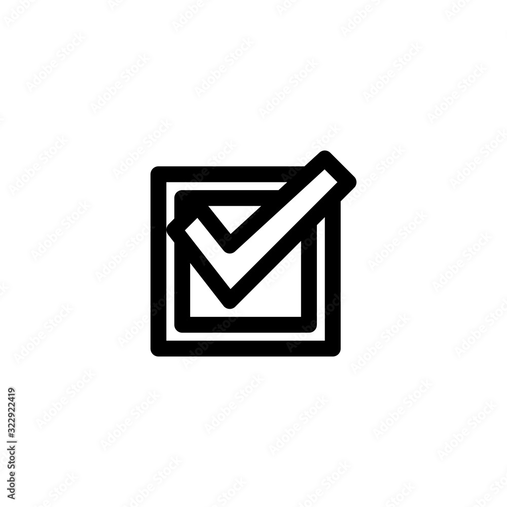 Checklist, Mark Icon. Business Icon Set Vector Logo Symbol. Stock ...
