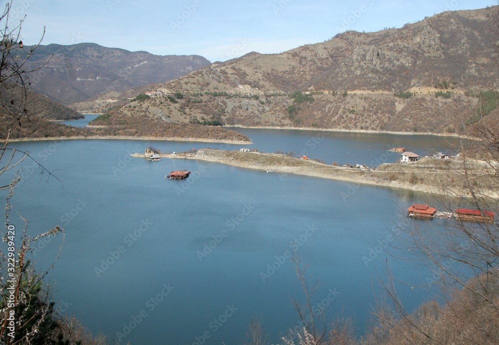 Vacha Reservoir or Antonivanovtsi Reservoir. Vacha Cascade involving ...