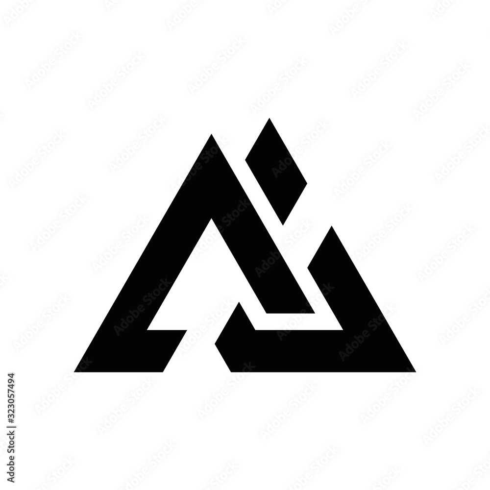 AJ A J letter logo design vector Stock Vector | Adobe Stock