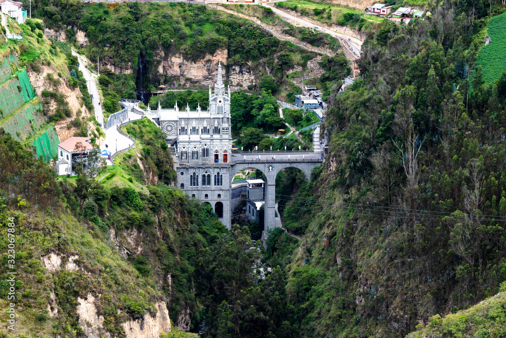 Most beautiful churches in the world. Sanctuary Las Lajas built in ...