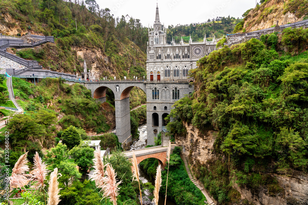 Most beautiful churches in the world. Sanctuary Las Lajas built in ...