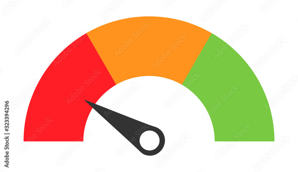 Customer icon emotions satisfaction meter with different symbol on ...