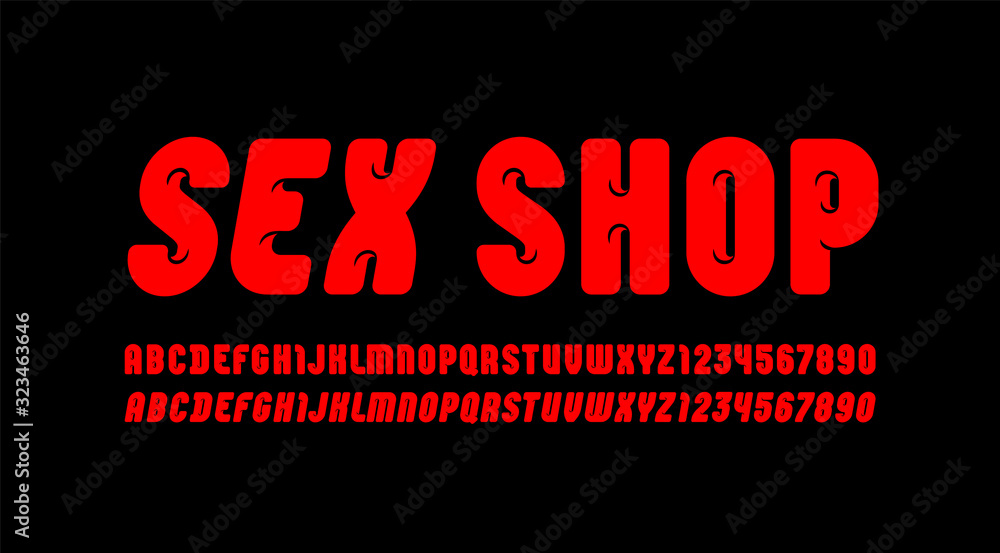 Vettoriale stock di Sexy bold font, trendy beautiful alphabet in the ...