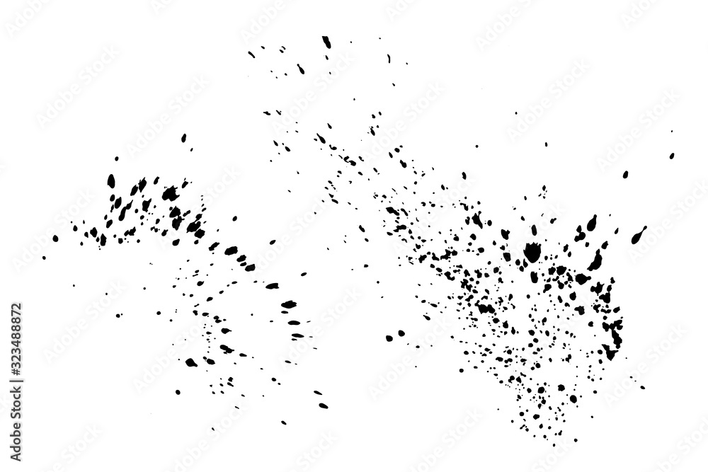 Black paint splatter isolated. Vector texture set Stock Vector | Adobe ...