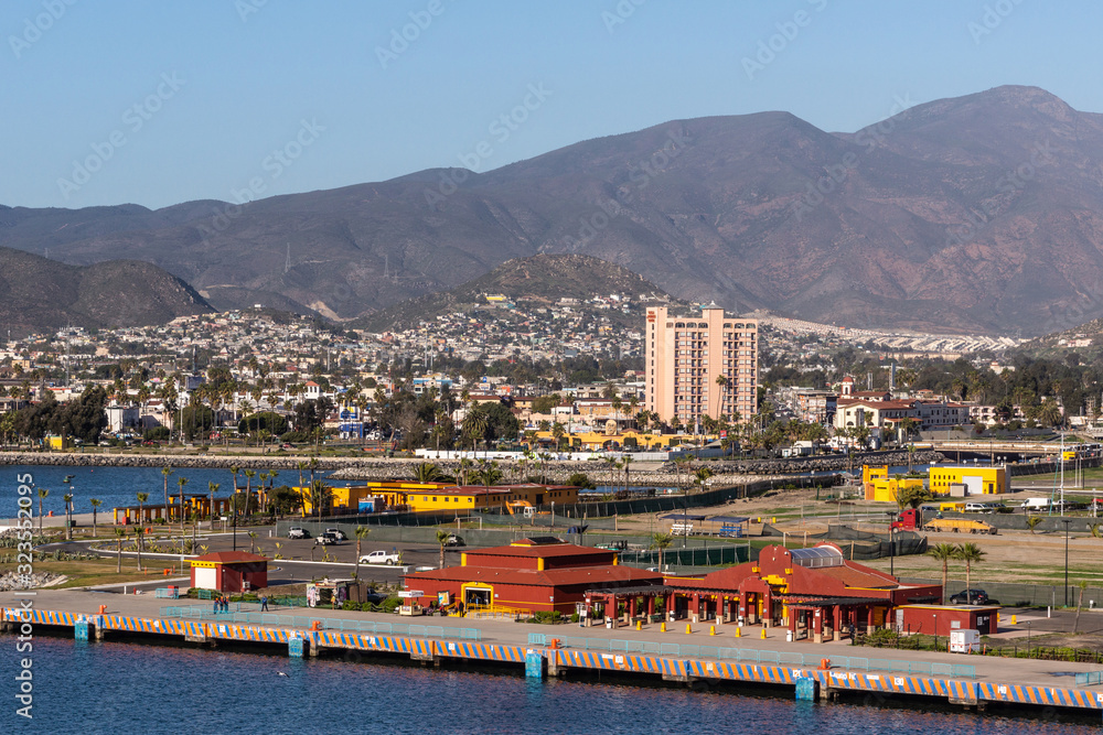 Ensenada, Mexico - January 17, 2012: Closeup of Red Cruise Terminal at ...