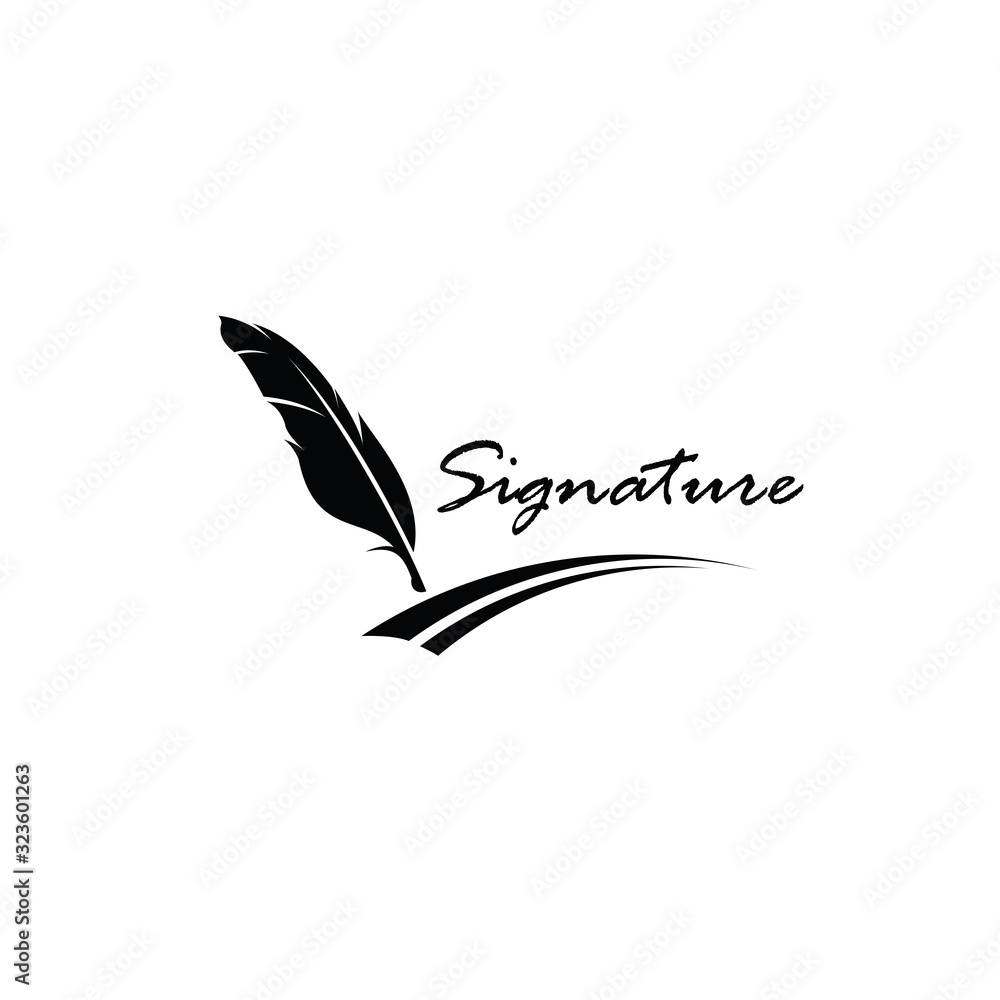 Signature Logo, Writer Logo, Stock Vector | Adobe Stock