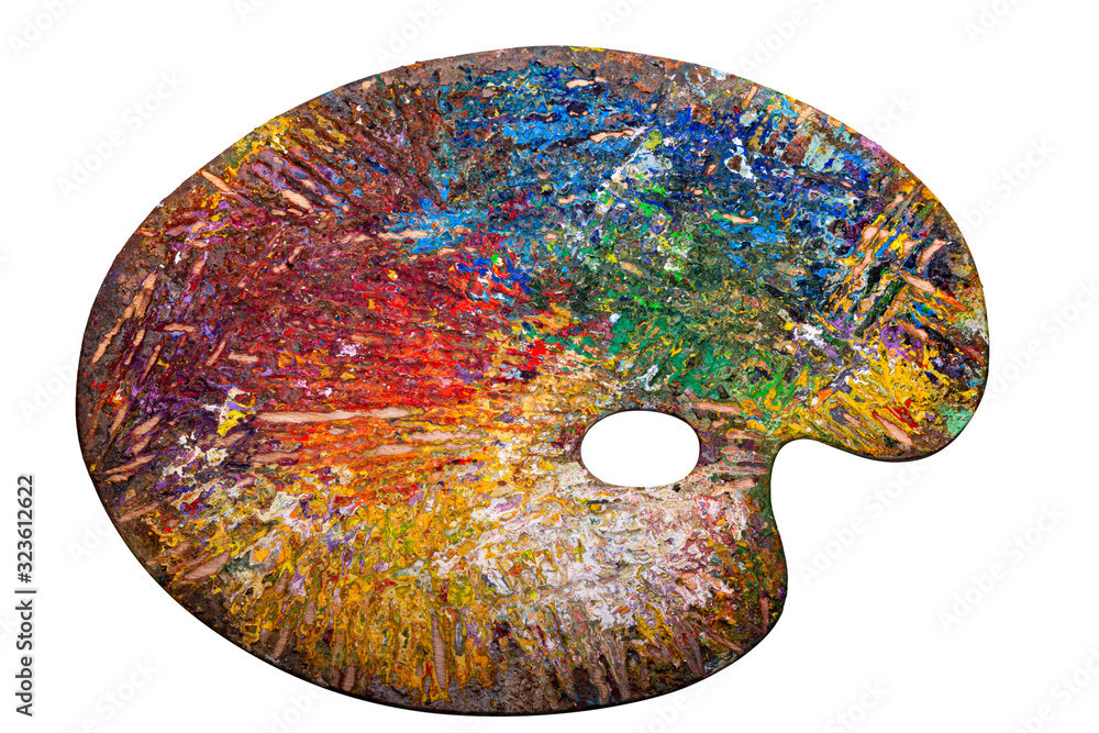 Paint palette for artists Stock Photo | Adobe Stock