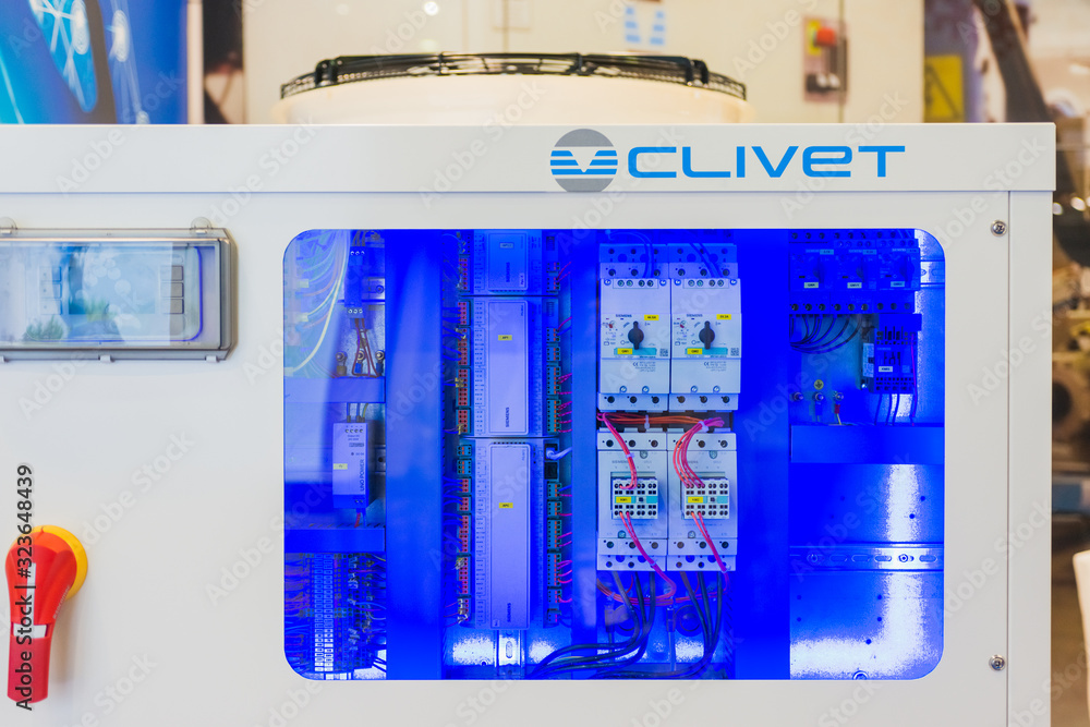 Moscow, Russia - January 28-31, 2020: International specialized exhibition of plastics and ...