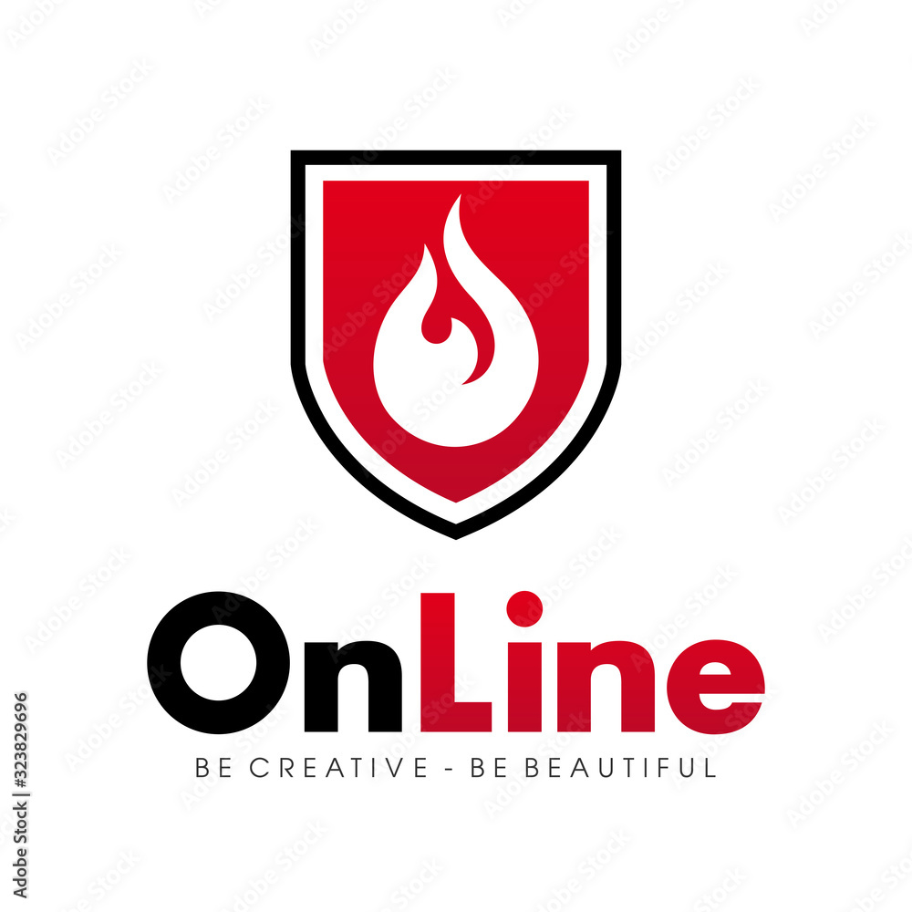 Firewall Security Logo, Fire Guard Logo Vector Stock Vector | Adobe Stock