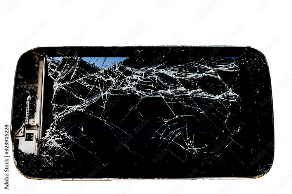 Cracked broken mobile screen glass texture background. Broken Glass ...