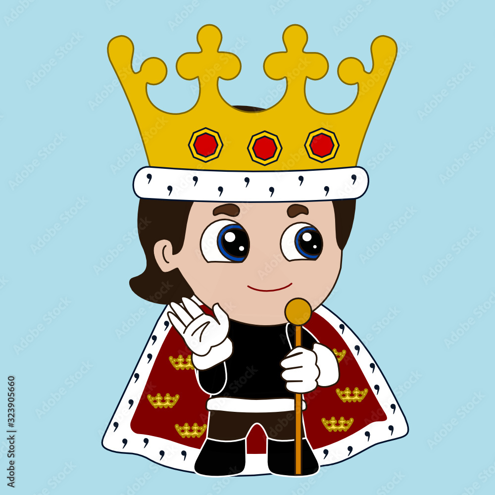 emoji with happy medieval king or emperor wearing his royal regalia ...