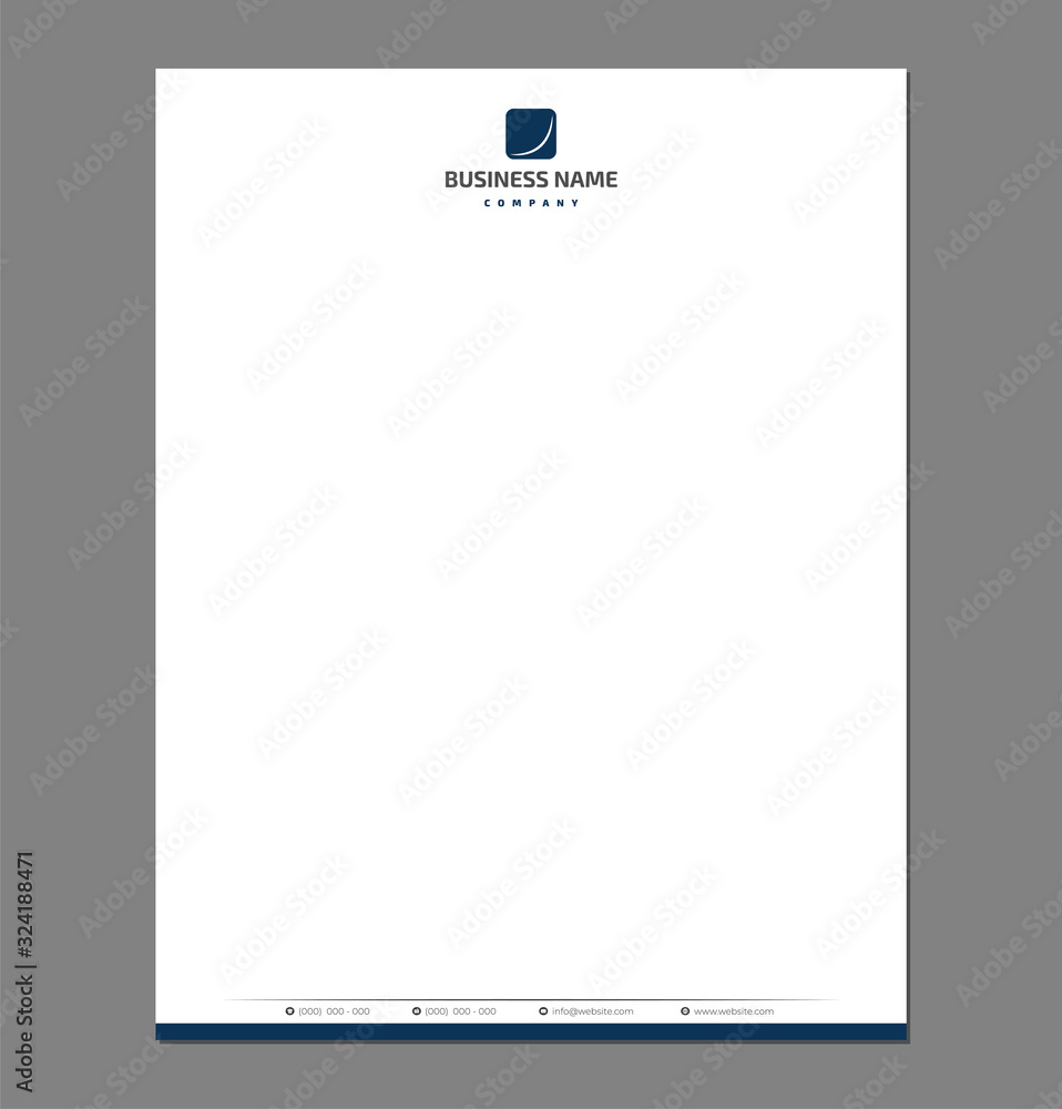 Blank Letterhead Template for Print with Minimal Corporate Logo Stock ...
