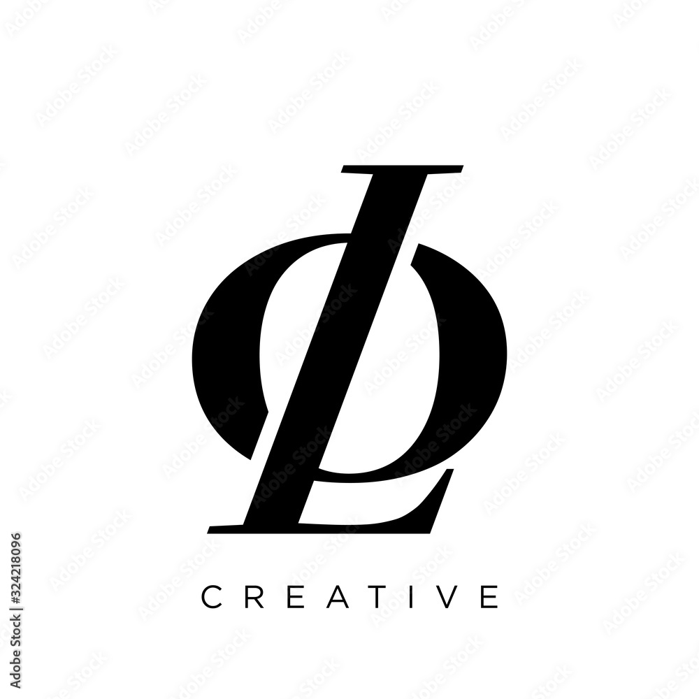 ol logo design vector icon Stock Vector | Adobe Stock
